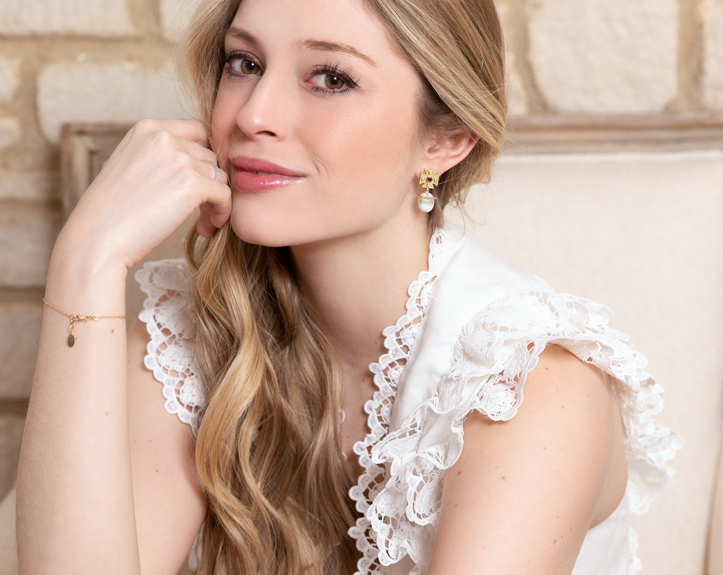 Signature Maltese Cross Ruby Earrings – MILTON & HYDE